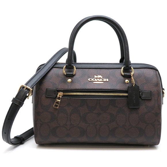 Coach | Bags | Coach Signature Boston Womens Handbag F8367 Pvc Coated ...